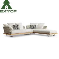 China Rope Outdoor Poolside Sectional Sofa Set Large Bulk Luxury Garden Sets for sale