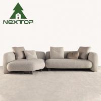 China Modern Sofa Cream Style Casual Lobby Reception Sofa Set Cotton Fabric for sale