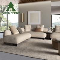 China Modern Sofa Cream Style Casual Lobby Reception Sofa Set Cotton Fabric for sale