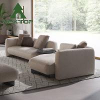 China Modern Sofa Cream Style Casual Lobby Reception Sofa Set Cotton Fabric for sale