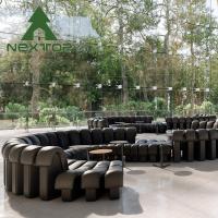 China Customisable Curved Card Seating Booth Sofa for Hotel Lobby and Grand Villa in Custom Size for sale