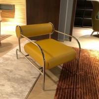 China Modern Chair Medieval Minimalist Leisure Chair Stainless Steel Frame for sale