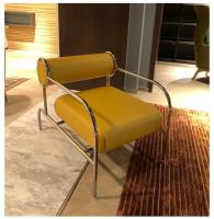 China Modern Chair Medieval Minimalist Leisure Chair Stainless Steel Frame for sale