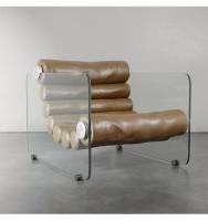 China Simple Transparent Acrylic Leisure Single Chair Fiberglass Shaped Recliner for sale