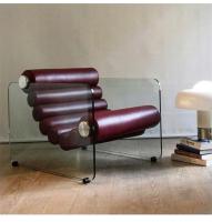 China Simple Transparent Acrylic Leisure Single Chair Fiberglass Shaped Recliner for sale