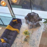 China New Designer Creative Molecular Ball Sofa Chair With Velvet Fabric for sale