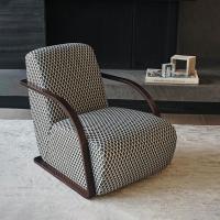 China Italian Simple Single Sofa Chair Fabric Leisure Tiger Arm Chair for sale