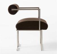 China Elegant Stainless Steel Dining Chair Book Chair Creative Backrest Leisure Armchair for sale
