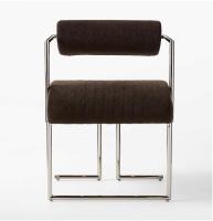 China Elegant Stainless Steel Dining Chair Book Chair Creative Backrest Leisure Armchair for sale