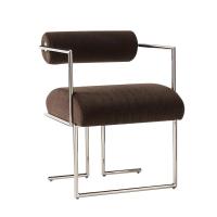 China Elegant Stainless Steel Dining Chair Book Chair Creative Backrest Leisure Armchair for sale