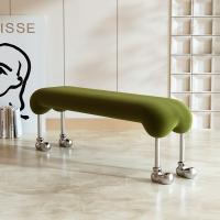 China Velvet Star Hotel Bed End Stool Cream Style Dog Stool for sale