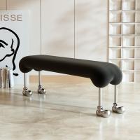 China Velvet Star Hotel Bed End Stool Cream Style Dog Stool for sale