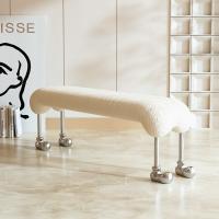 China Velvet Star Hotel Bed End Stool Cream Style Dog Stool for sale