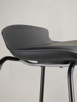 China Classic Black Bar Stool Light Weight And Sophisticated Leather Bar Chairs for sale
