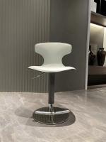 China Adjustable Stylish Bar Stools Modern White Minimalist SS Base For Casual Entertainment Area for sale