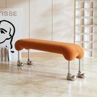 China Velvet Star Hotel Bed End Stool Cream Style Dog Stool for sale