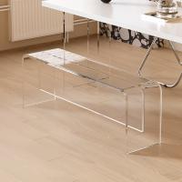 China Transparent Suspended Acrylic Bench Living Room Doorway Shoe Dining Bench for sale