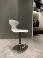 China Adjustable Stylish Bar Stools Modern White Minimalist SS Base For Casual Entertainment Area for sale