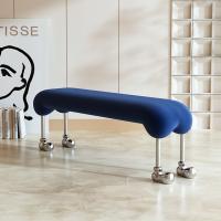 China Velvet Star Hotel Bed End Stool Cream Style Dog Stool for sale