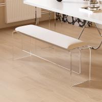 China Transparent Suspended Acrylic Bench Living Room Doorway Shoe Dining Bench for sale
