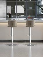 China Hotel Restaurant Lift Swivel Bar Stool Light Luxury Home Bar Club Chairs for sale