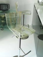 China Polishing Hotel Restaurant Furniture Transparent Adjustable Bar Stools for sale