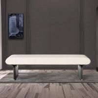 China Fashion Living Room Sofa Stainless Steel Hotel Room Bedside Bench Matte Finish for sale