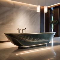 China Luxury Hotel Reception Front Desk With Marbling And Metal Custom for sale