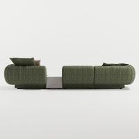 China Luxury Comfort Sofa Furniture Set Green Fabric Elegant Interior Decoration for sale