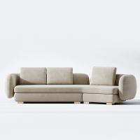 China Modern 3 4 5 Star Hotel Lobby Furniture 4 Seater Reception Curved Sofa Set for sale