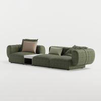 China Luxury Comfort Sofa Furniture Set Green Fabric Elegant Interior Decoration for sale