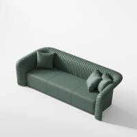 China HD Sponge Hotel Lobby Furniture Luxury Sofa Sets With Green Leather for sale