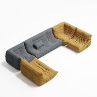 China High End Hotel Lobby Lounge Fabric Relaxing Lazy Togo Unit Sofa Set for sale
