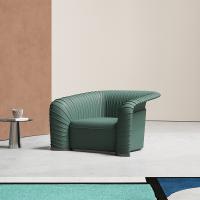 China HD Sponge Hotel Lobby Furniture Luxury Sofa Sets With Green Leather for sale