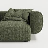 China Luxury Comfort Sofa Furniture Set Green Fabric Elegant Interior Decoration for sale