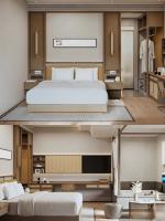 China Customised Modern 5 Star Bedroom Furniture Standard Comfortable Wooden Beds for sale