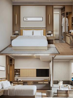 China Customised Modern 5 Star Bedroom Furniture Standard Comfortable Wooden Beds for sale