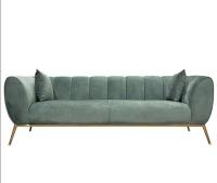 China Modern Interior Green Velvet Sofa For Star Hotel Room Reception for sale