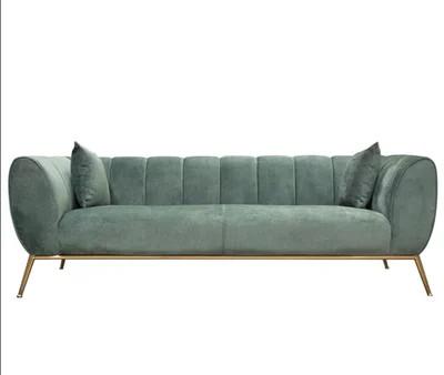 China Modern Interior Green Velvet Sofa For Star Hotel Room Reception for sale