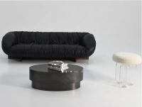 China High End Five Star Hotel Presidential Suite Reception Pleated Leather Sofa for sale