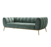 China Modern Interior Green Velvet Sofa For Star Hotel Room Reception for sale