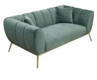 China Modern Interior Green Velvet Sofa For Star Hotel Room Reception for sale