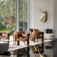 China Modern Luxury Hotel Lobby Furniture Office Reception 1 2 3 Sofas Coffee Table Set for sale