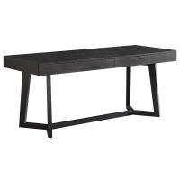 China Modern Black Y Legs Solid Wood Office Desk For Star Hotel Rooms for sale