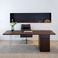 China OEM Hotel Bedroom Furniture Office Home Acrylic Legs Computer Desk With Chair Set for sale