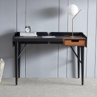 China Saddle Leather Minimalist Design Modern Writing Desk Hotel Bedroom Study Table for sale