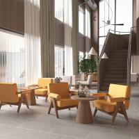 China Five Star Hotel Lobby Furniture Negotiation Sofa Table And Chair Set for sale