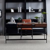 China Walnut Study Computer Desk With Chair Set For Hotel Study Home Office for sale