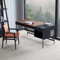 China Walnut Study Computer Desk With Chair Set For Hotel Study Home Office for sale