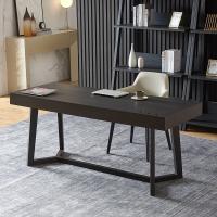 China Modern Black Y Legs Solid Wood Office Desk For Star Hotel Rooms for sale
